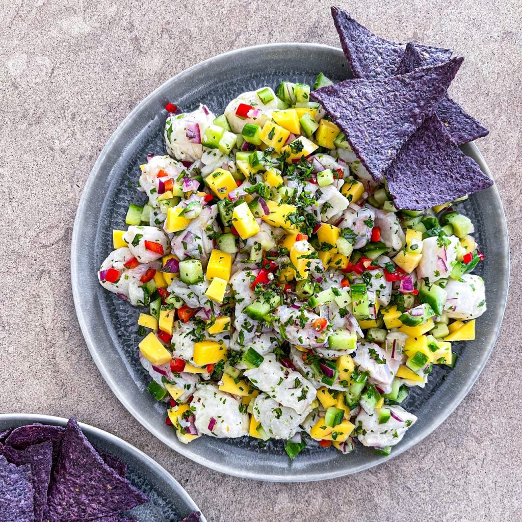 Ceviche with Mango and Cucumber - Zena's Kitchen
