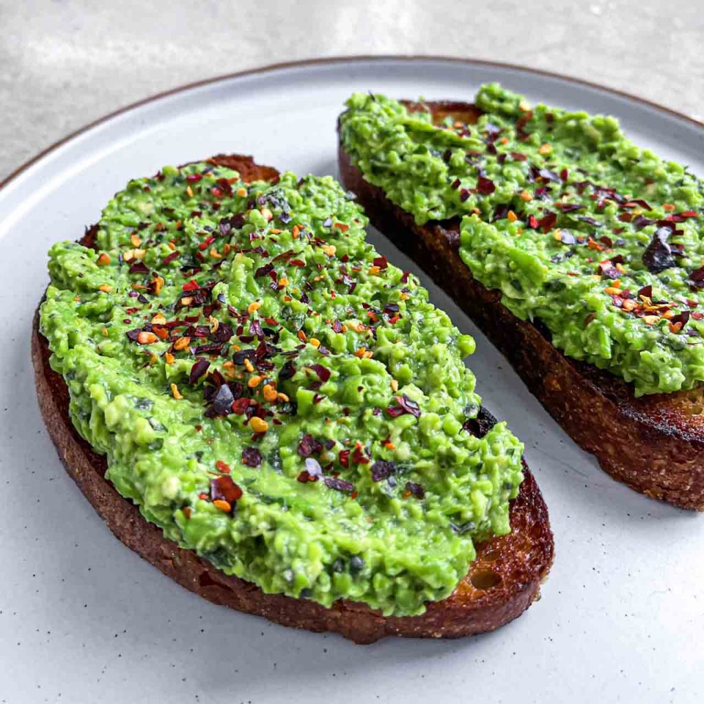 Pea-sto Avocado Toast - Zena's Kitchen