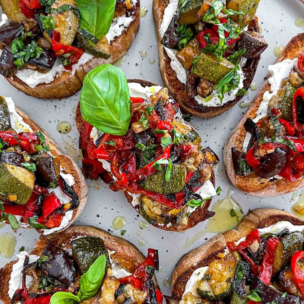 Roasted Vegetable Bruschetta