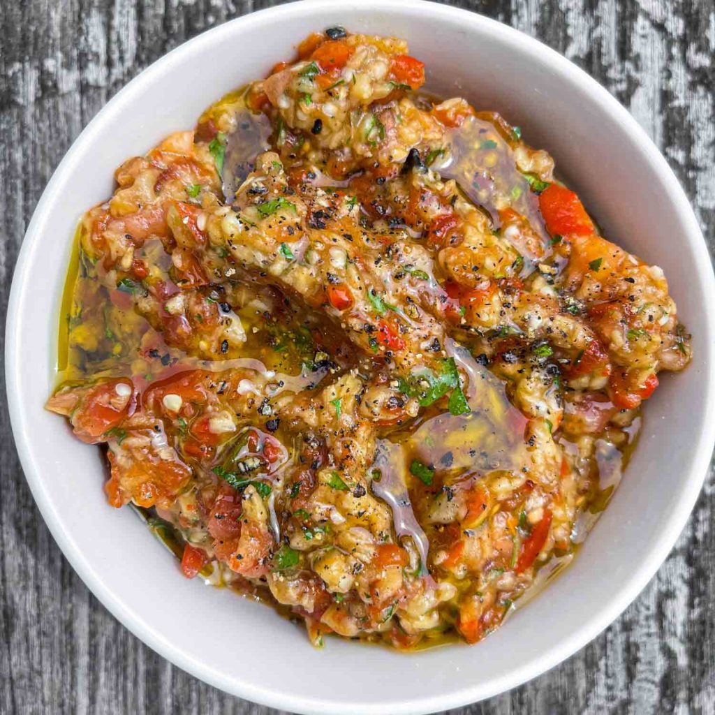 Smoky Aubergine and Red Pepper Dip (Eggplant)
