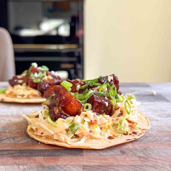 Braised Pork Belly Tacos
