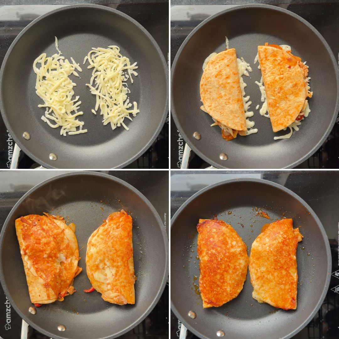 Cheese Crusted Tacos with Chipotle Chicken