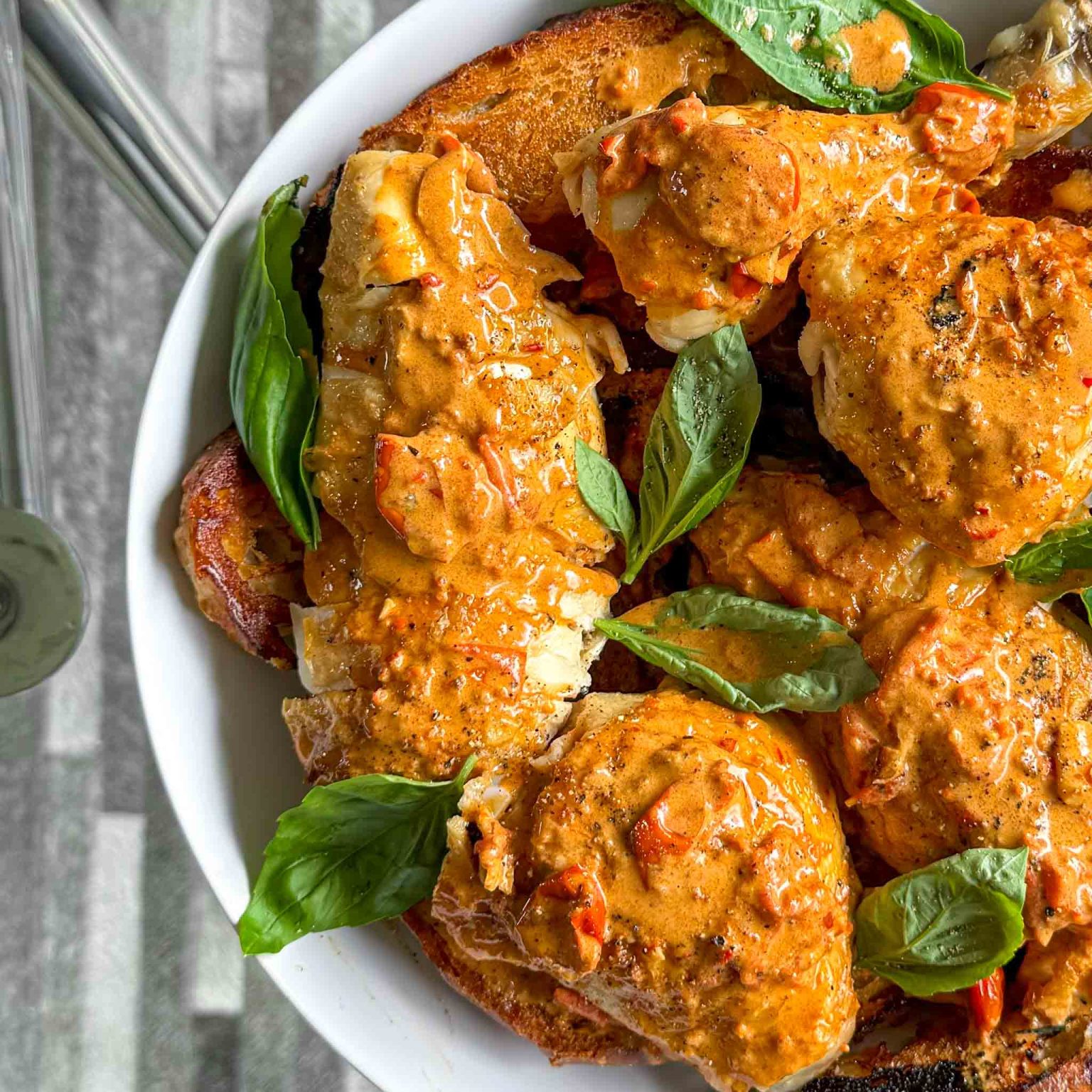 Creamy Nduja Roast Chicken