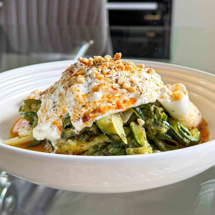 Slow Cooked Courgettes (Zucchini) with Burrata