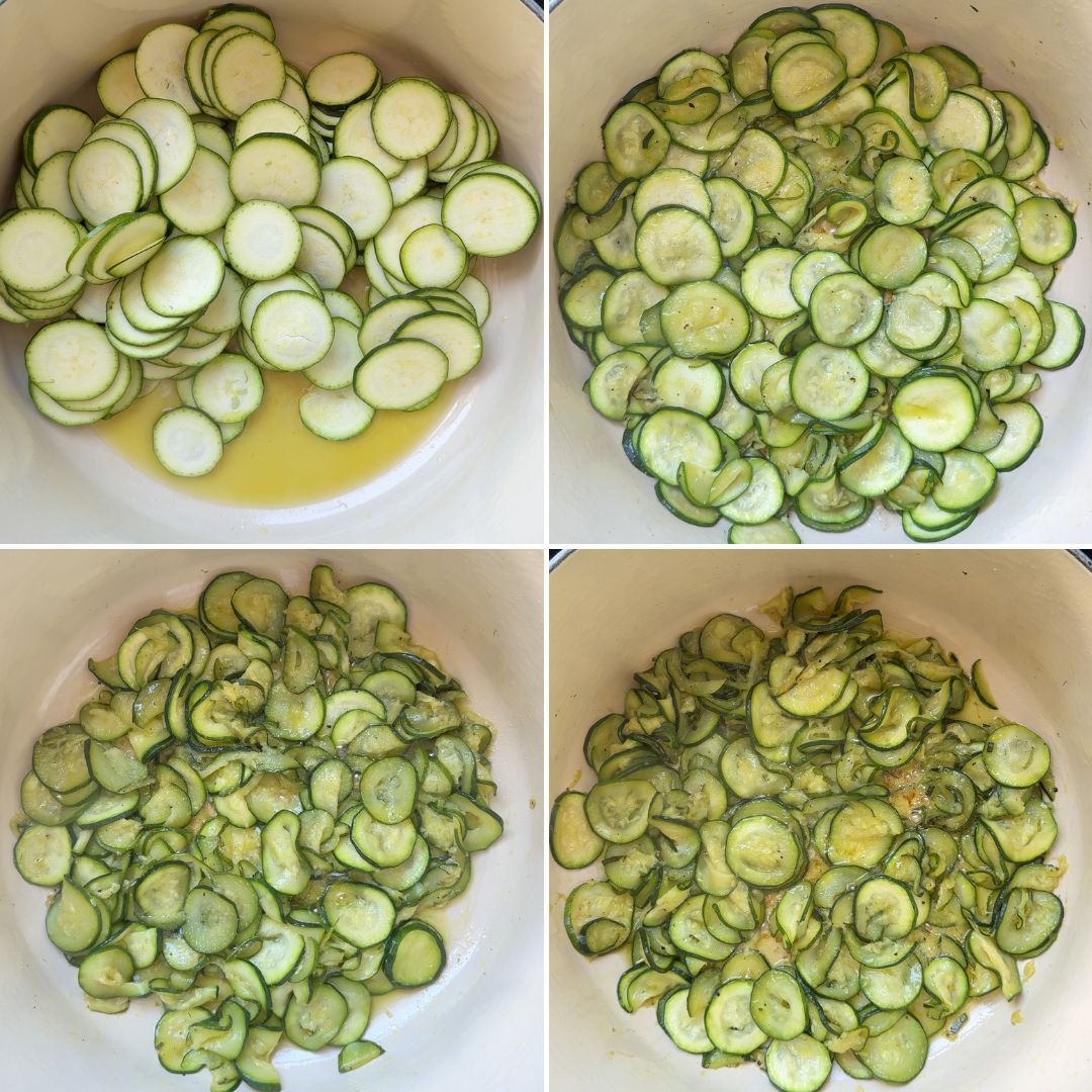 Slow Cooked Courgettes (Zucchini) with Burrata