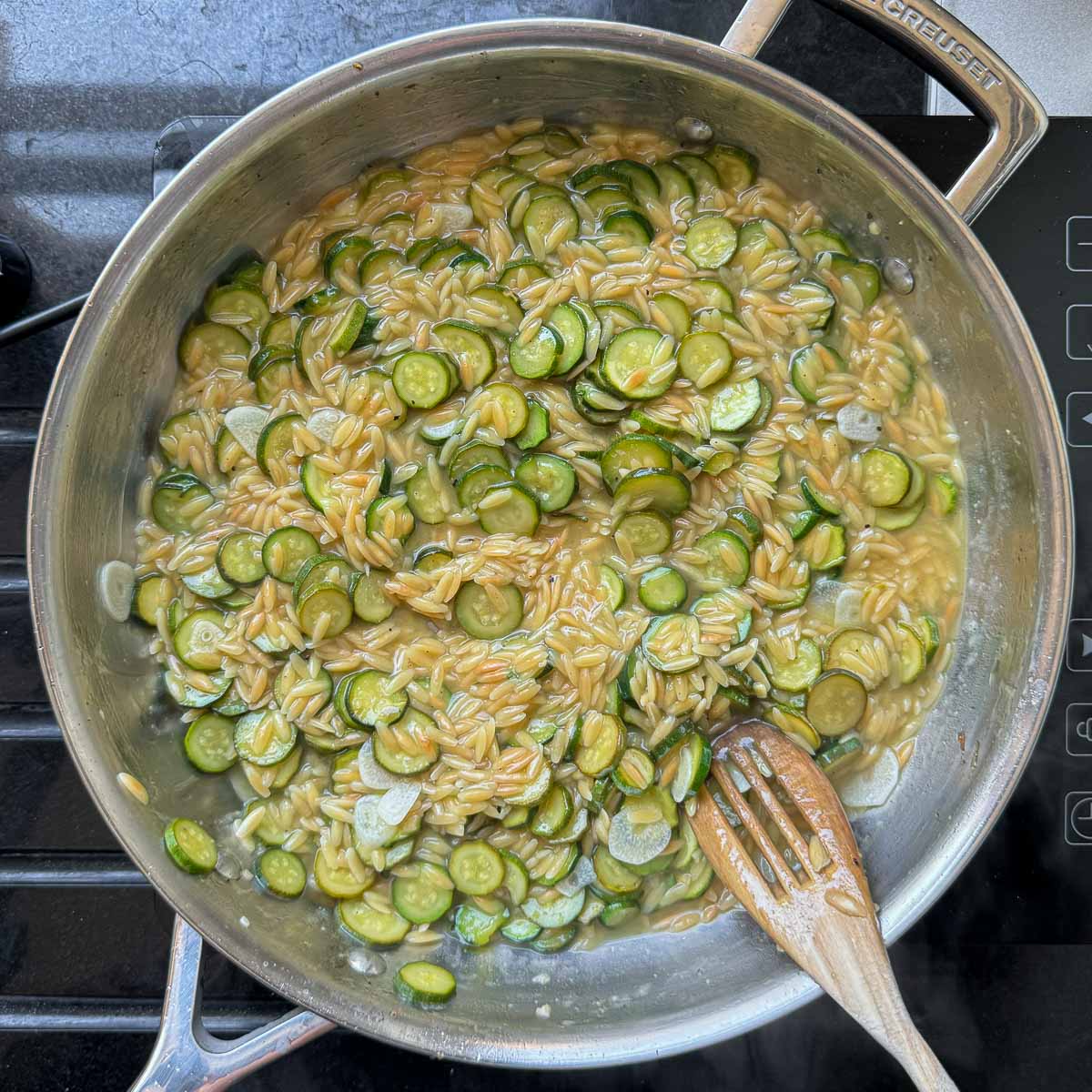 Creamy Lemon Courgette Orzo (Zucchini)
