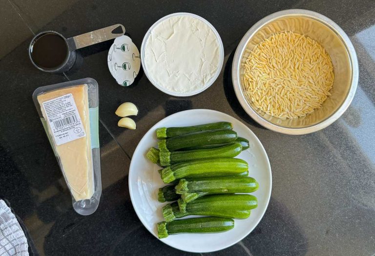 Creamy Lemon Courgette Orzo (Zucchini)