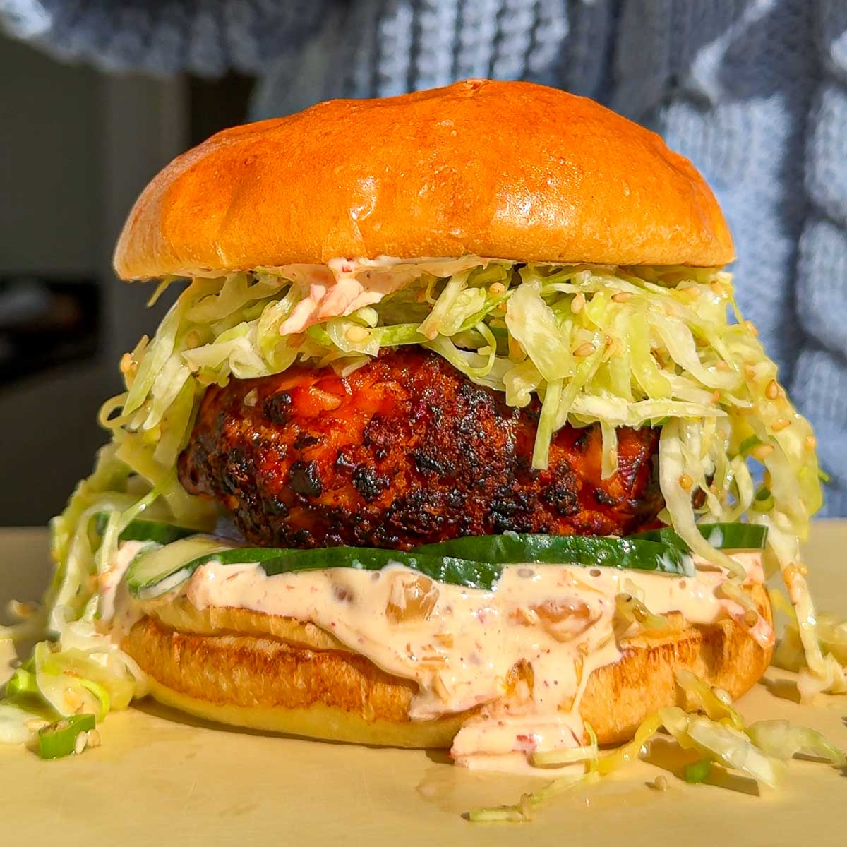 Gochujang Salmon Burger
