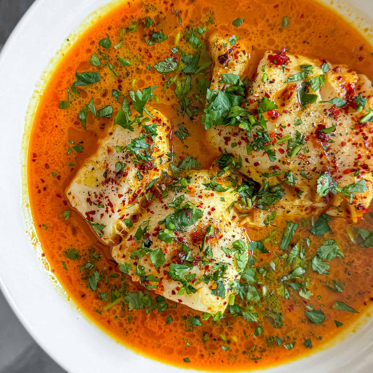 Thai Curry Poached Fish