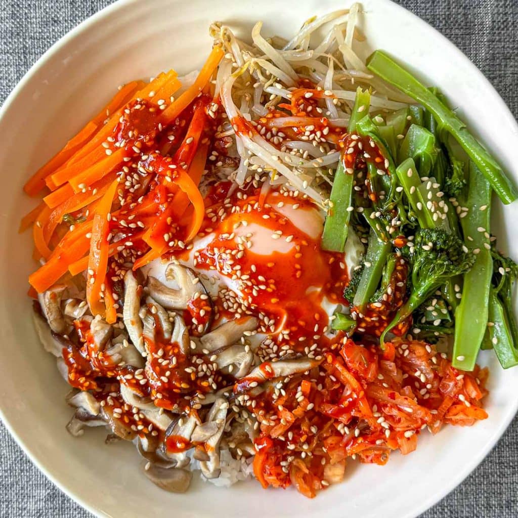 Easy Vegetarian Bibimbap - Zena's Kitchen