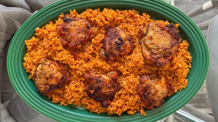 Jollof Rice and Chicken (One Pot)