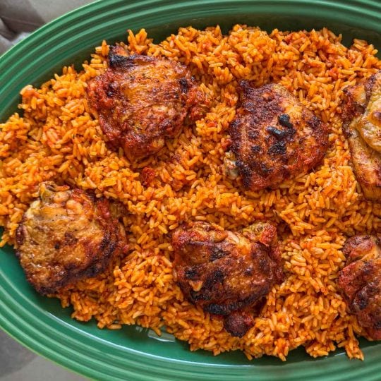 Jollof Rice and Chicken (One Pot)