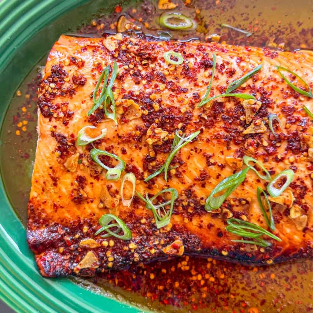 Chilli Crisp Butter Salmon